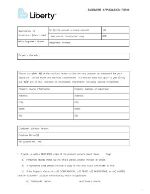 2021 2024 Liberty Easement Application Form Fill Online Printable