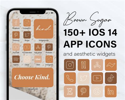 IOS 14 App Icon Brown Aesthetic Ios App Icon Nude Brown IOS 14 App