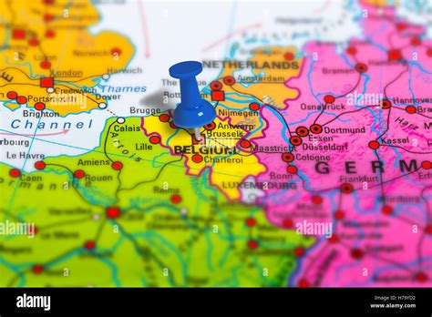 Brussels Belgium Map Stock Photo Alamy