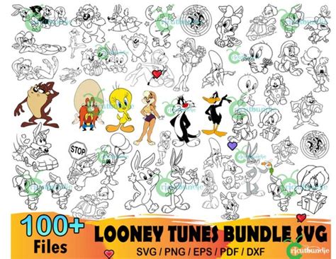 100 Looney Tunes Bundle Svg Looney Tunes Svg Baby Looney Etsy