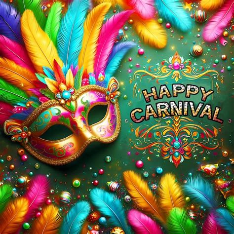 Psd Feliz Carnaval Colorido Dise O De Fondo De Festival Con M Scara De