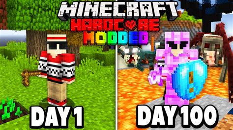 I Survived 100 Days In Modded Hardcore Minecraft Here S What Happened