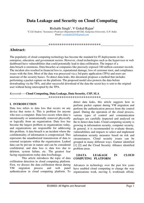 pdf data leakage and security on cloud computing