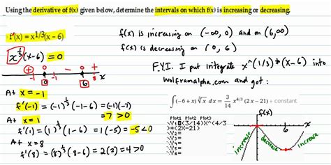 use f x to determine intervals where f x is increasing or decreasing youtube