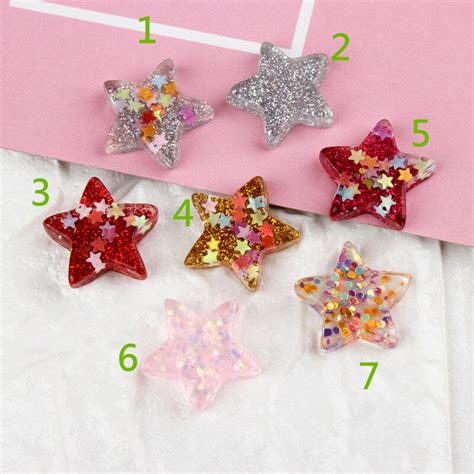Cabujones de resina brillantes para niña cabujones de 18mm con reverso