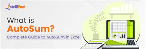 What Is Autosum How To Do Autosum In Excel Intellipaat