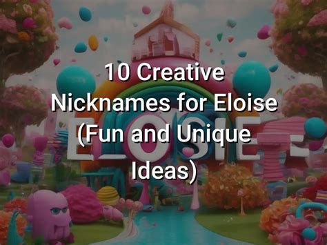 10 Creative Nicknames For Eloise Fun And Unique Ideas Symbol Genie