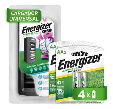 Cargador Universal Pilas Energizer 4 Pilas Recargables Aa Envío gratis