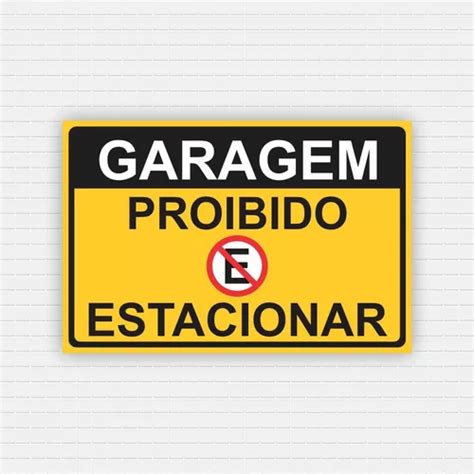 2 Placas De Proibido Estacionar 30x20cm