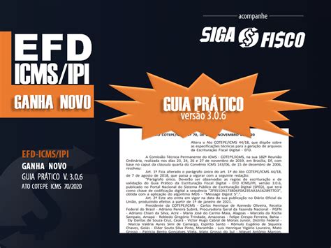 EFD ICMS IPI ganha Guia Prático versão 3 06 a publicação do Ato
