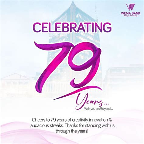 Wema Bank Celebrates Remarkable Journey Of 79 Years