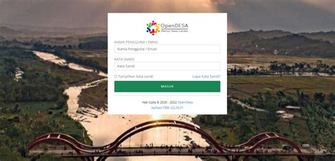 Halaman Login Panduan Opendesa