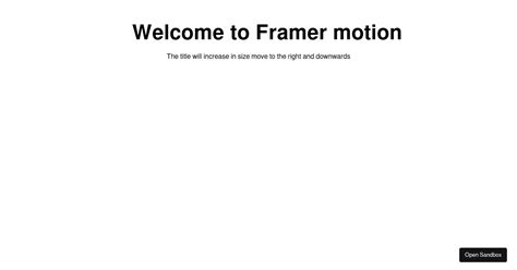 Framer Motion Transition Codesandbox