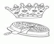 Coloriage Galette Enfant Couronne Rois JeColorie