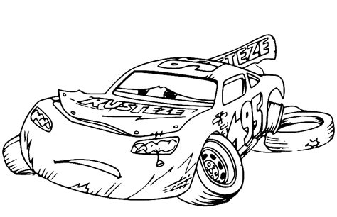 Página para colorir do Relâmpago McQueen Desenhos para colorir