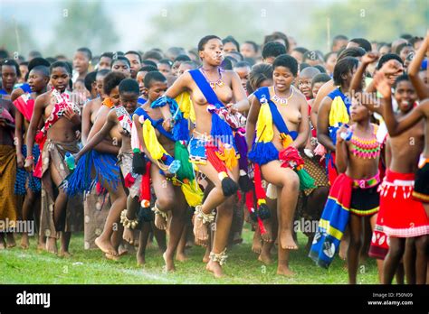 Ludzidzini Swaziland Africa Annual Umhlanga Or Reed Dance Ceremony