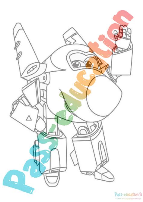 Coloriage gratuit Super wings PDF à imprimer