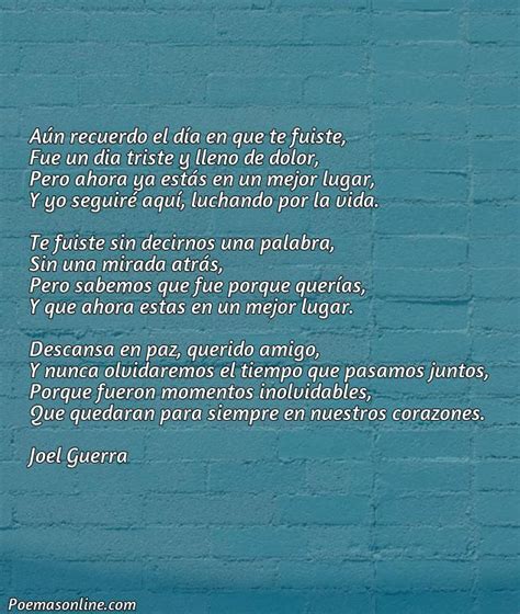 Mejores Poemas De Despedida Muerte Poemas Online