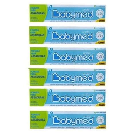 Kit 6 Babymed Pomada Para Assaduras Cimed 45 G Azul No Shoptime