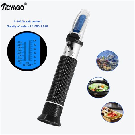 RCYAGO Handheld 0 100 Salinity Aquarium ATC Refractometer 1 000 1