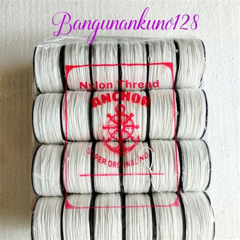 Jual Benang Nylon Tukang Bangunan Tali Sol Sepatu Nilon Putih Roll