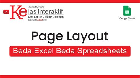 Bedanya Page Layout Excel Google Spreadsheets Solusi Cetak Rapih
