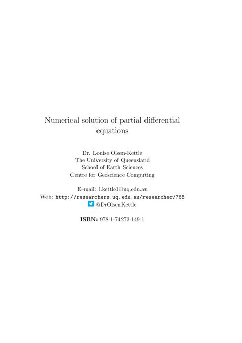 numerical solution of partial differential equations python
