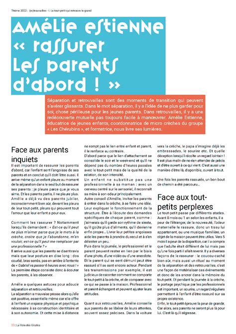 Semaine Nationale De La Petite Enfance On Twitter Extrait Voix
