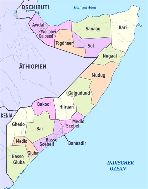 Karte Von Somalia Somalia Karte Online Wissenswertes