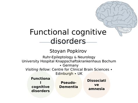 pdf functional cognitive disorders