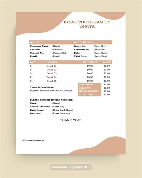 20 Free Event Quote Templates Quotationtemplates Net