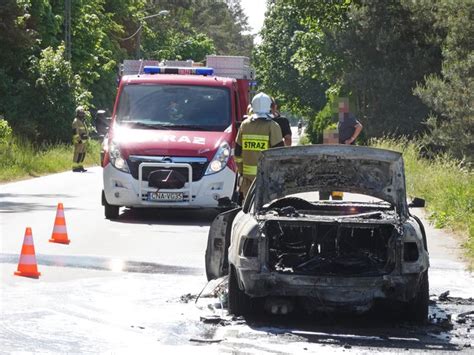 Pożar audi Samochód zapalił się podczas jazdy