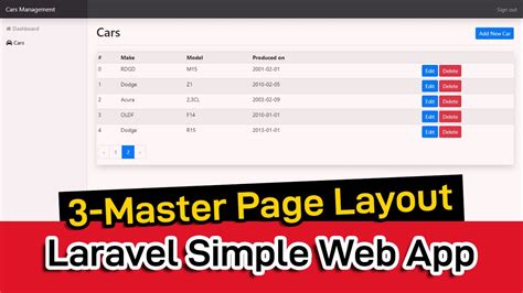 How To Create A Simple Laravel Application Part 3 Master Page