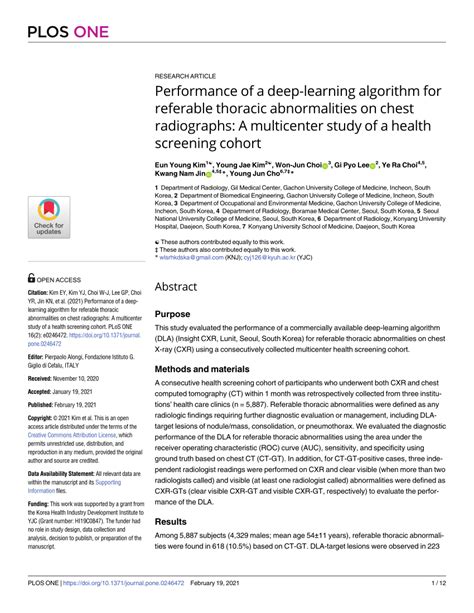 pdf performance of a deep learning algorithm for referable thoracic abnormalities on chest