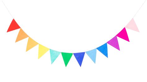 Rainbow Bounting Pennant Clipart Image Isolated On White 40 OFF