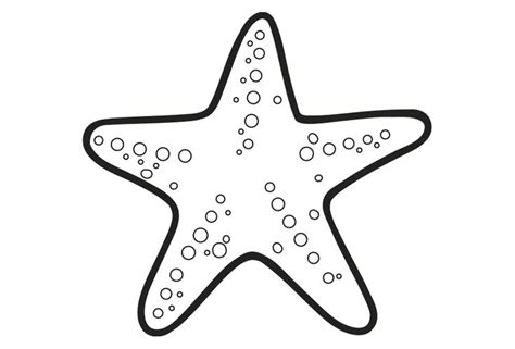 Dibujo fácil de una estrella de mar para colorear Dibujo sencillo para