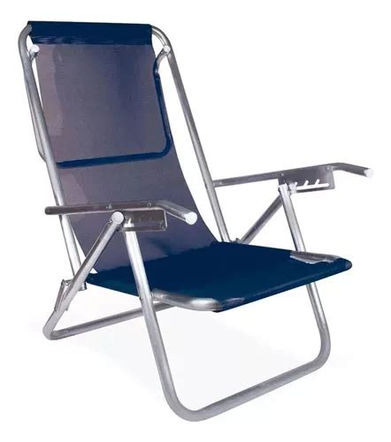 Reposera plegable portátil Mor 5 Posições color azul MercadoLibre