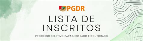 Lista De Inscritos Processo Seletivo Para Mestrado E Doutorado 2023