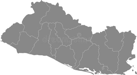 Mapa blanco de el salvador ilustración del vector Ilustración de