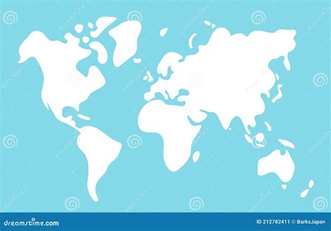 Ilustración De Vector De Mapa De Mundo Simplificado Ilustración del