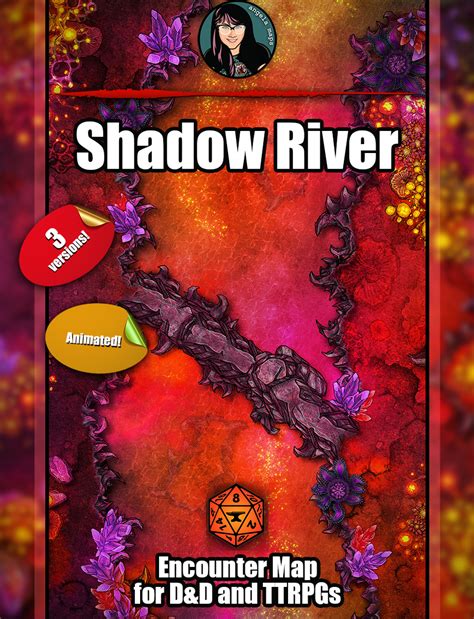 Shadowflame River Battle Map With Foundry VTT Support Animated