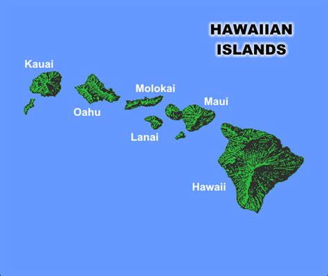 Printable Map Of Hawaiian Islands With Names