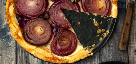 Tatin doignons au thym et sirop dérable 123 Veggie Recettes