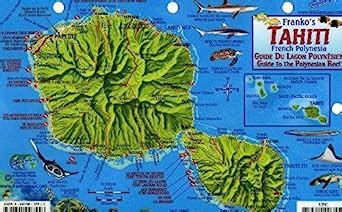 Tahiti Map Guide To The Polynesian Reef Franko Maps Laminated Fish