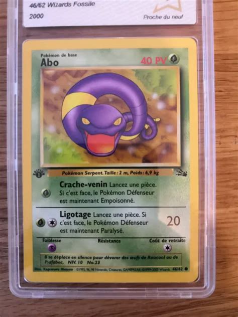 CARTE POKÉMON ABO 1ère édition Wizards Fossile 46 62 PCA 9 EUR 59