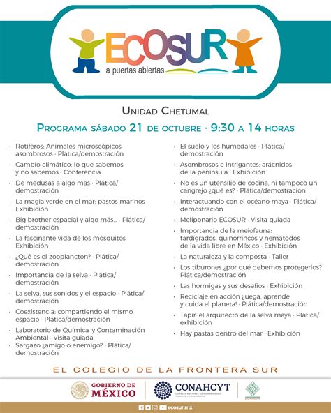 ECOSUR A Puertas Abiertas Unidad Chetumal Portal De El Colegio De La