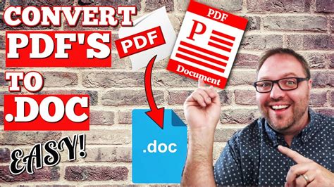 How To Convert PDF To DOC Files For Word Free YouTube