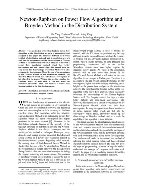 newton raphson vs broyden pdf matrix mathematics mathematical analysis