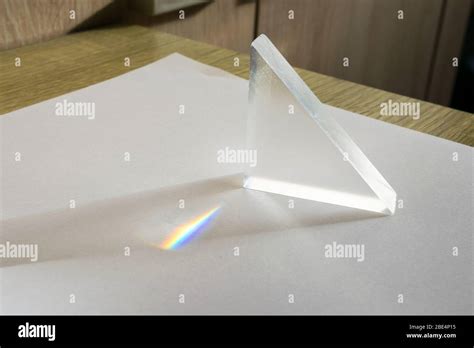 Sunlight Travels Through A Prism Breaking And Dispersion Of Light In A
