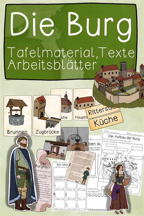 Burg im Mittelalter XXL Materialpaket mit Arbeitsblättern